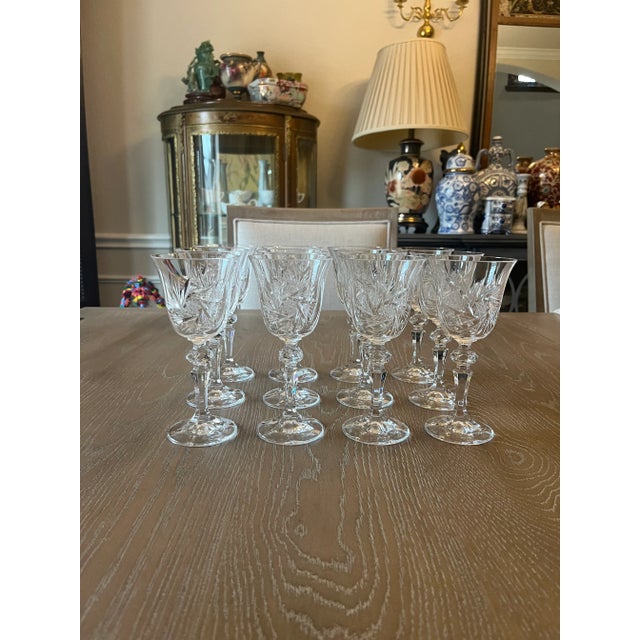 Vintage Bohemia Crystal Crystalex Wine Glasses Set Of 11 Chairish