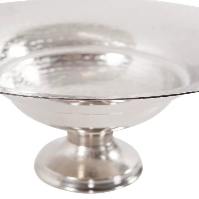 The Hammered Em Dash Wide Rim Shallow Bowl, Large | Chairish
