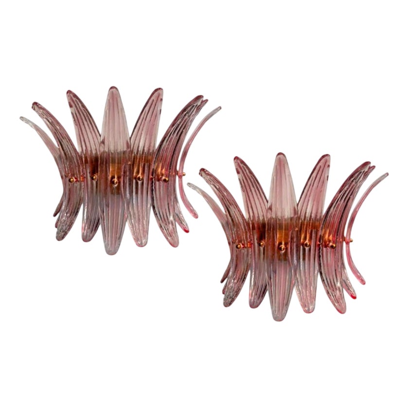 Italian Murano Glass Wall Sconces, 1990s, Set of 2 | Chairish