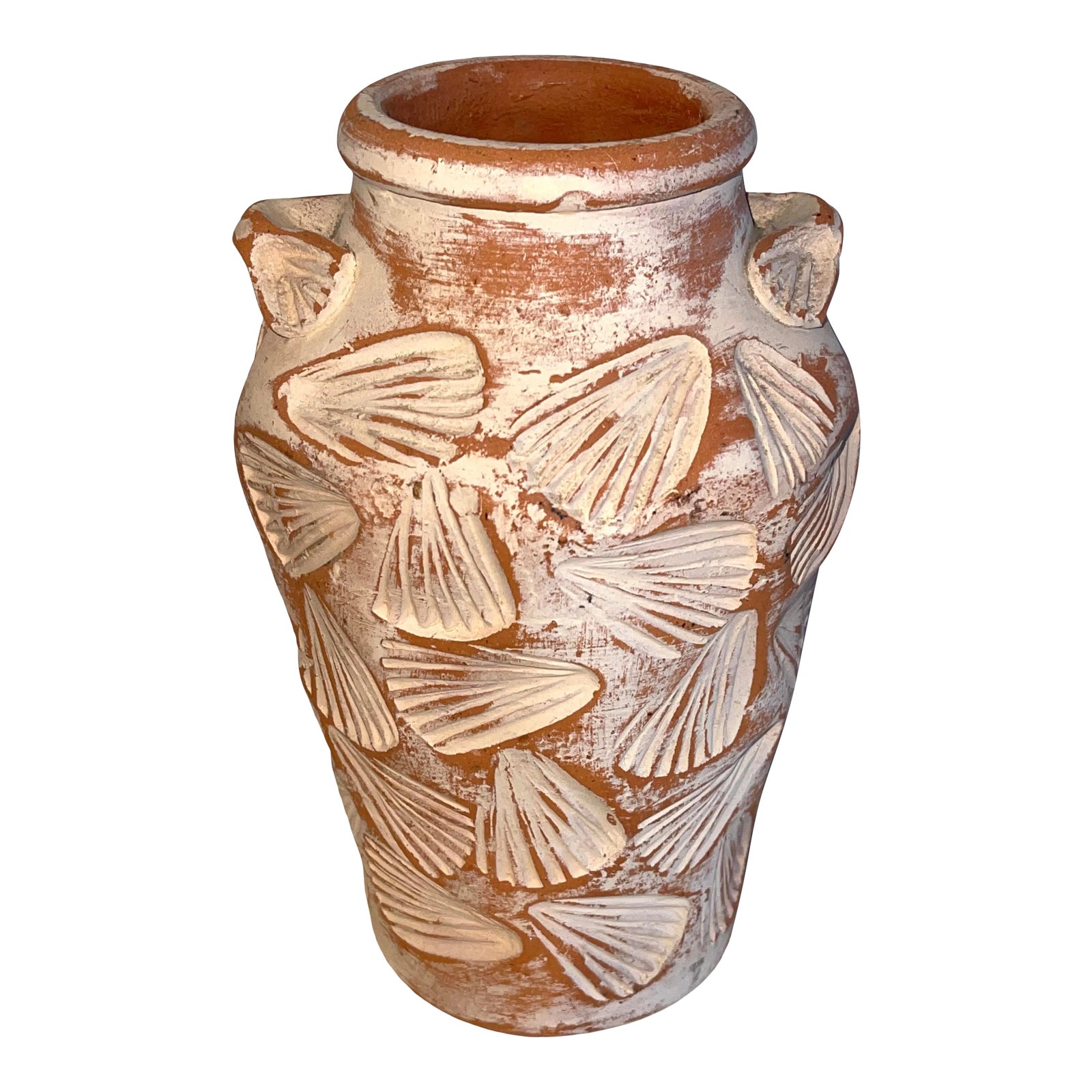 Handcrafted Indigenous Botanical Clay Ceramic Vase Handles | Chairish