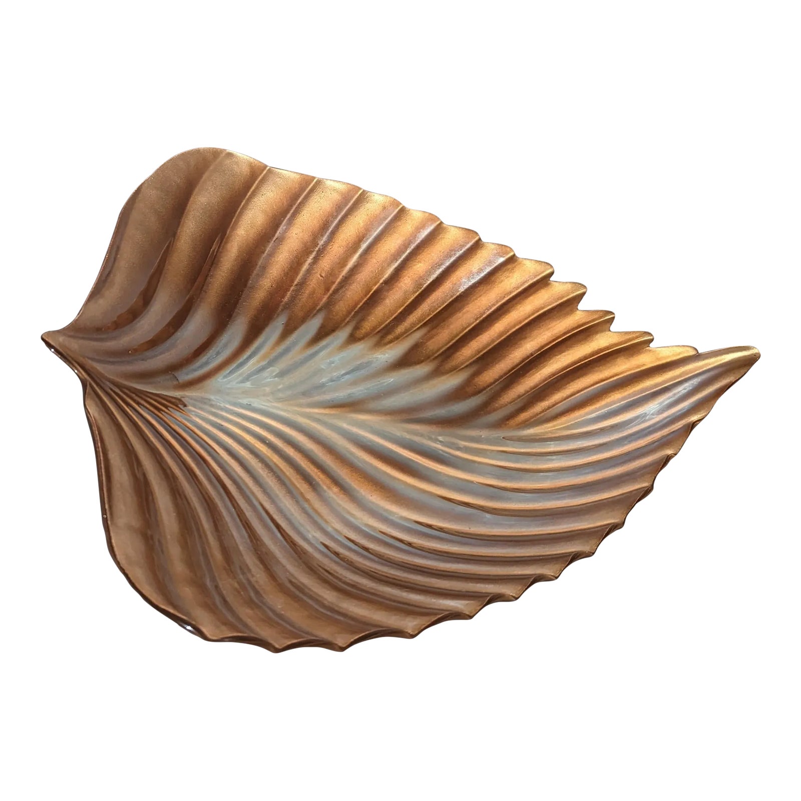 1990s Golden Glass Leaf Ackom From Turkey | Chairish