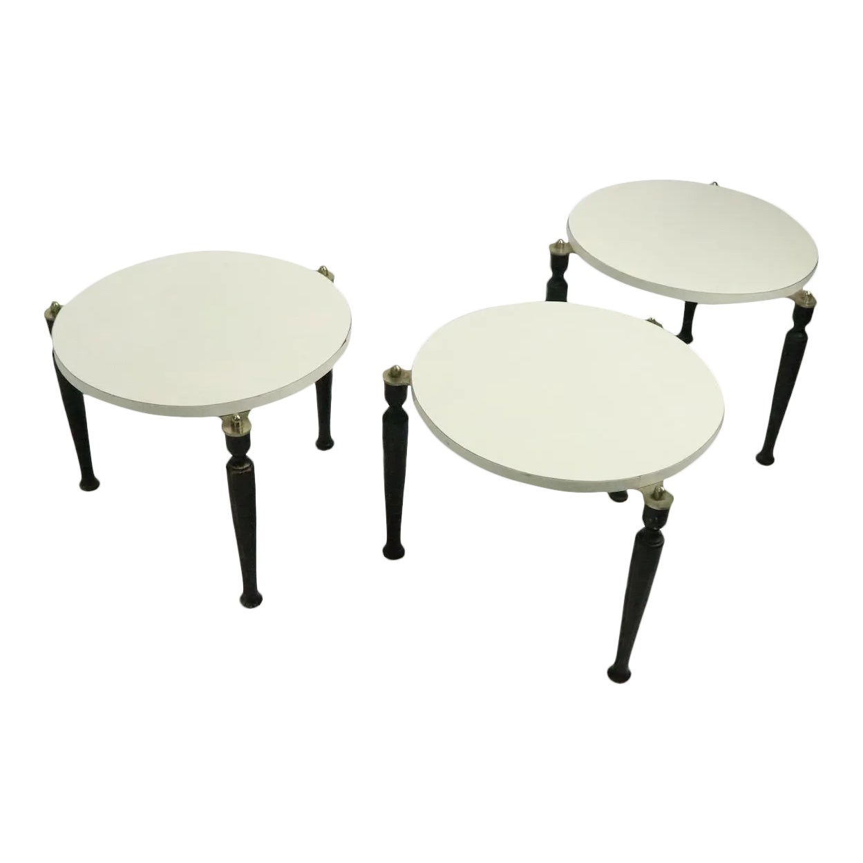 Nest of Three Stacking Mid Century Occasional Side Tables | Chairish