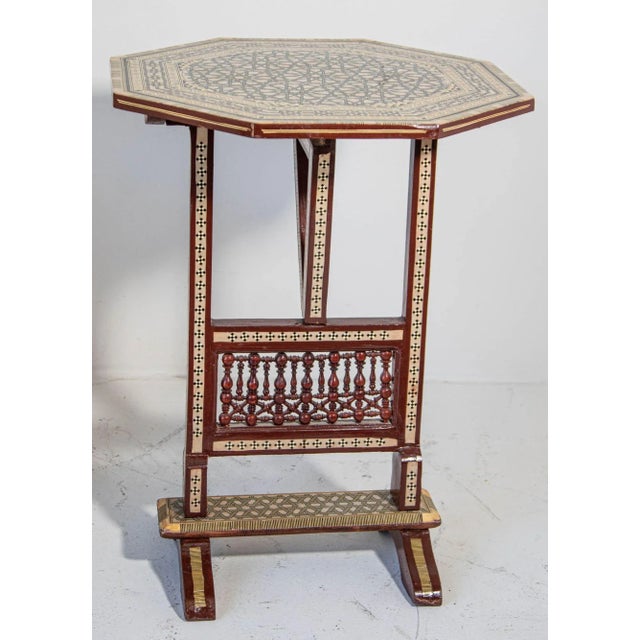 Egyptian Octagonal Side Table Egyptian Moorish Tilt-Top Inlaid Table ...