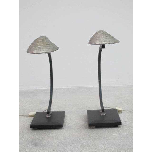 Aluminum Clam Shell Table Lamps, a Pair in the Style of Arthur Court ...