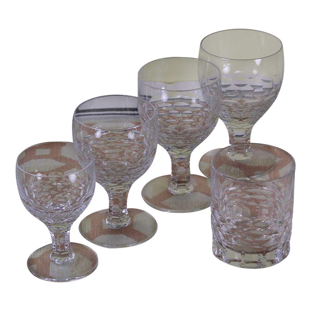 1990s Charming 5 Pc Crystal Set, Chatsworth Designed for Renwick ...