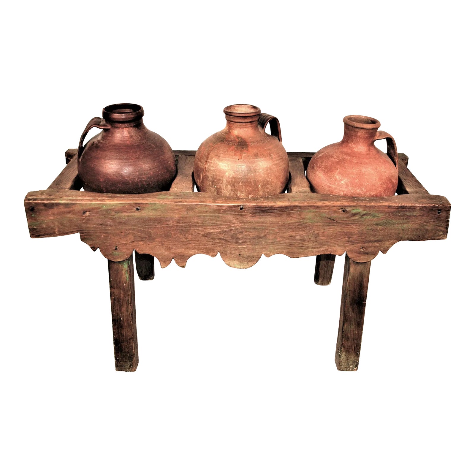 Antique Three Front Water Jug Holder With Jugs | Chairish