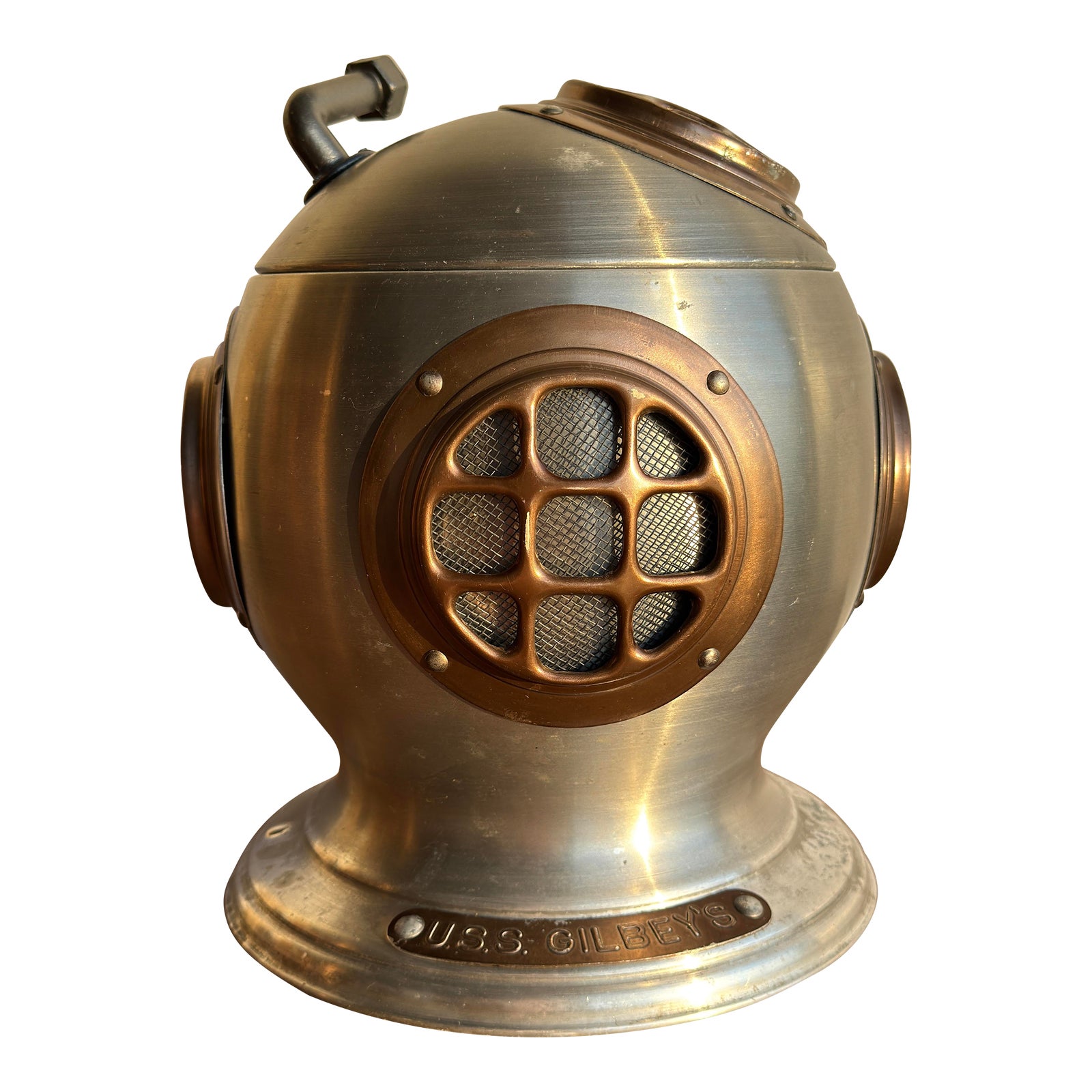 Mid 20th Century Gilbey’s Diving Helmet Ice Bucket | Chairish