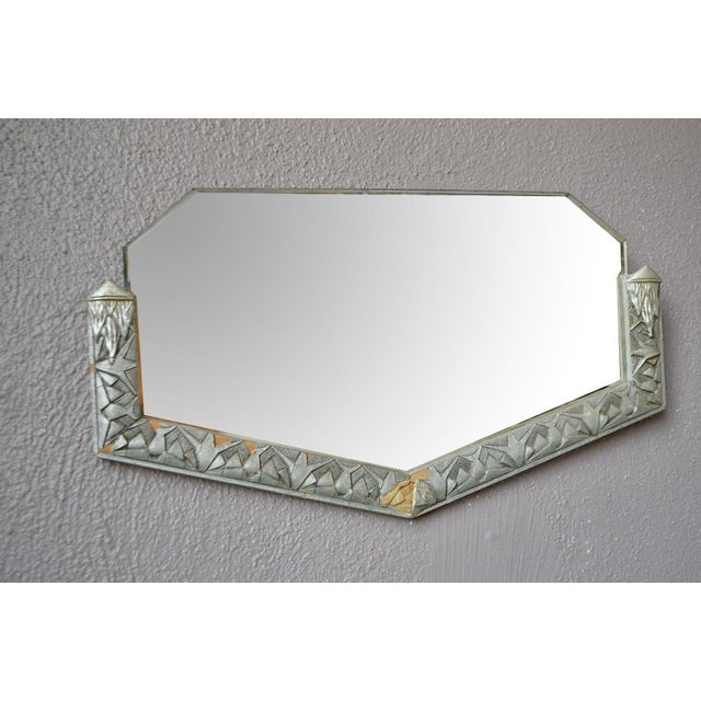 Art Deco Silver Mirror, 1930s | Chairish