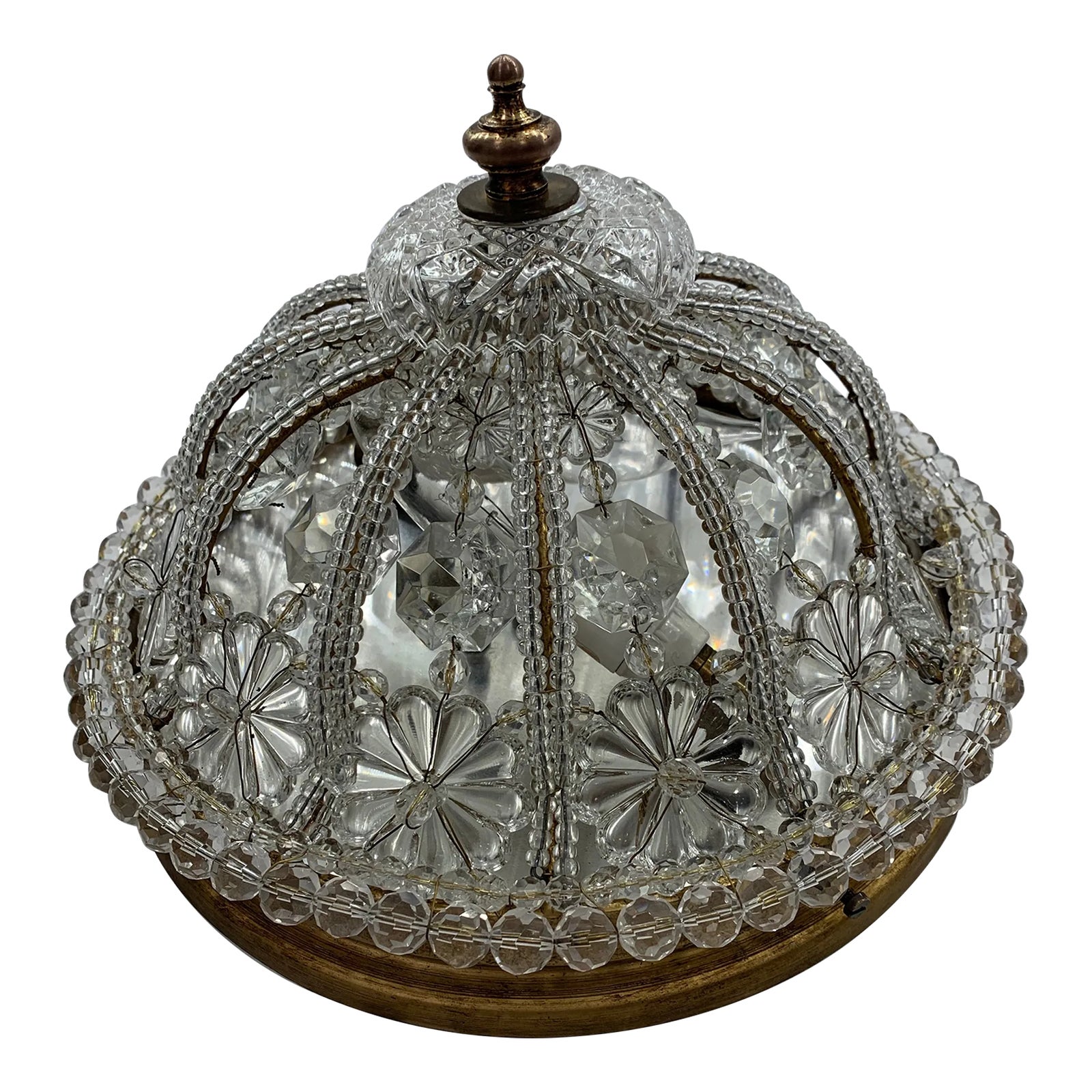 1990s Diana Flush Mount in Gold Finish | Chairish