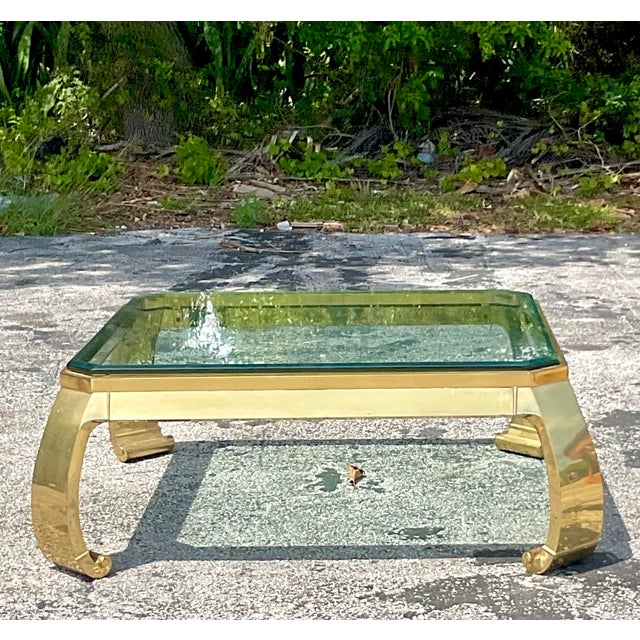 Late 20th Century Vintage Boho Bass Ming Dining Table After Mastercraft ...