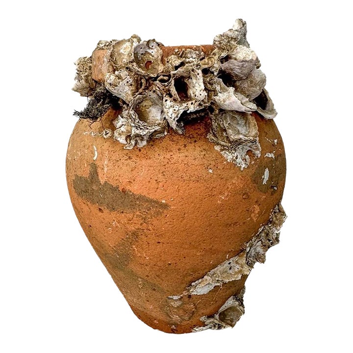 Mid 20th Century Terra Cotta Oyster Pot | Chairish