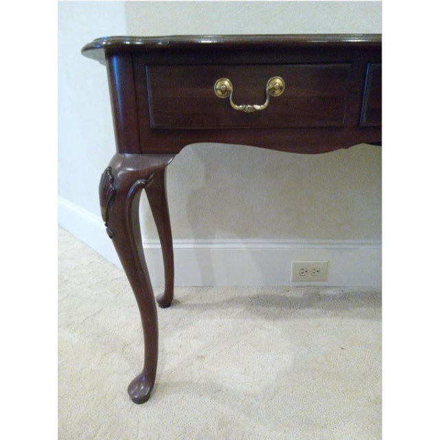 1990s Ethan Allen Country French Sofa Long Console Table Entryway ...