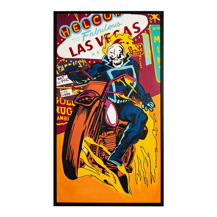 Huge Richard Mirando "Seen" Graffiti Art Painting of Ghost Rider in Las ...