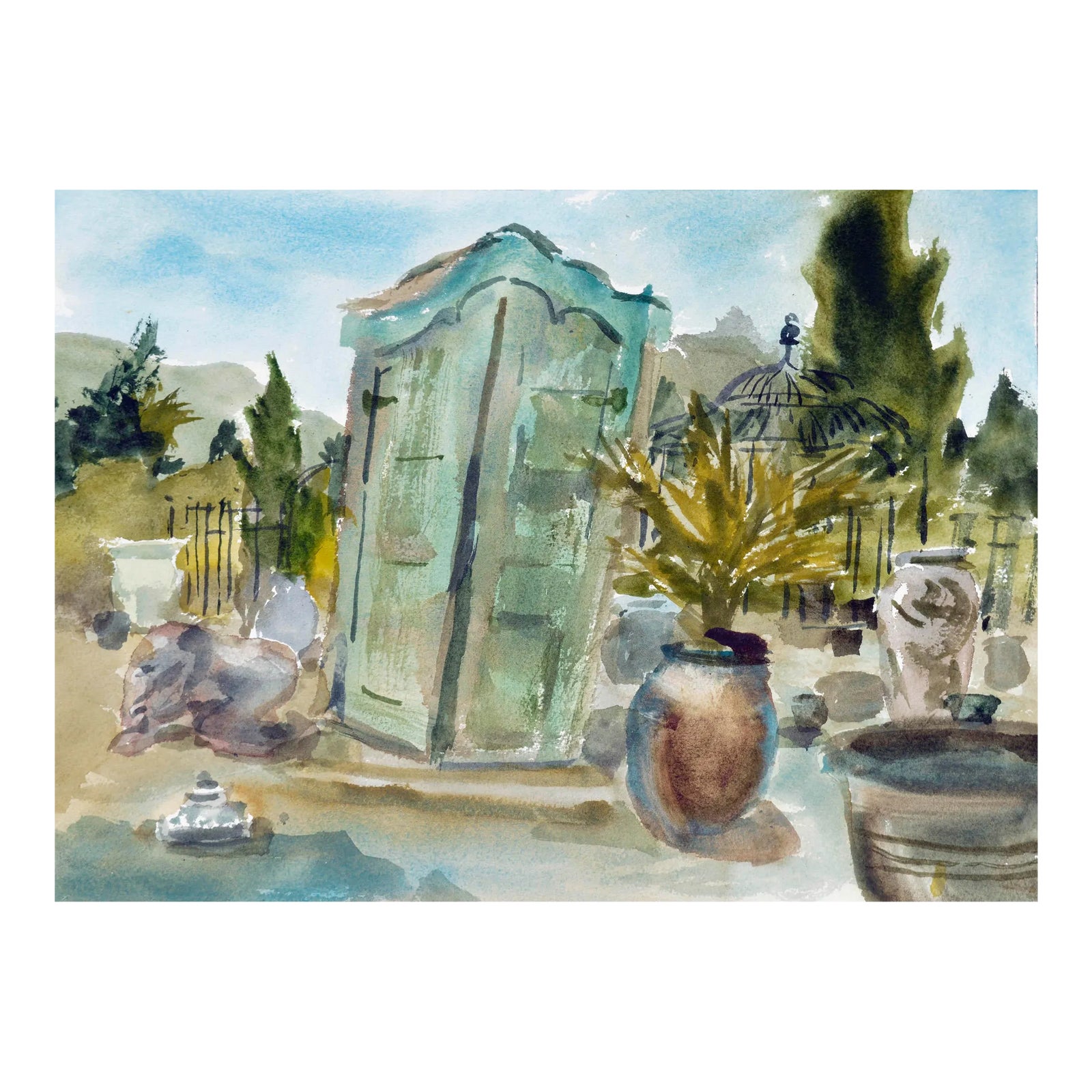 Sculpture Garden Landscape by Les Anderson | Chairish