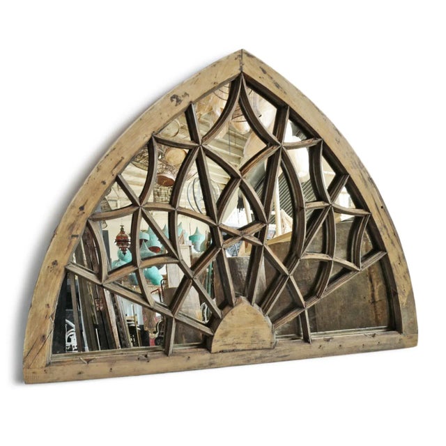 Arched Wood Transom Mirror | Chairish