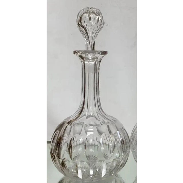 Pair of Antique English Crystal Decanters | Chairish