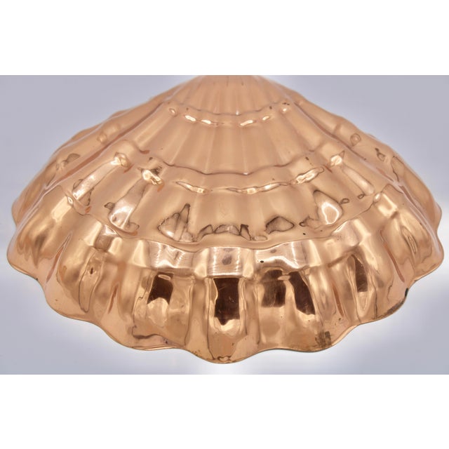 Large Vintage Copper Clam Shell Hanging Mold | Chairish