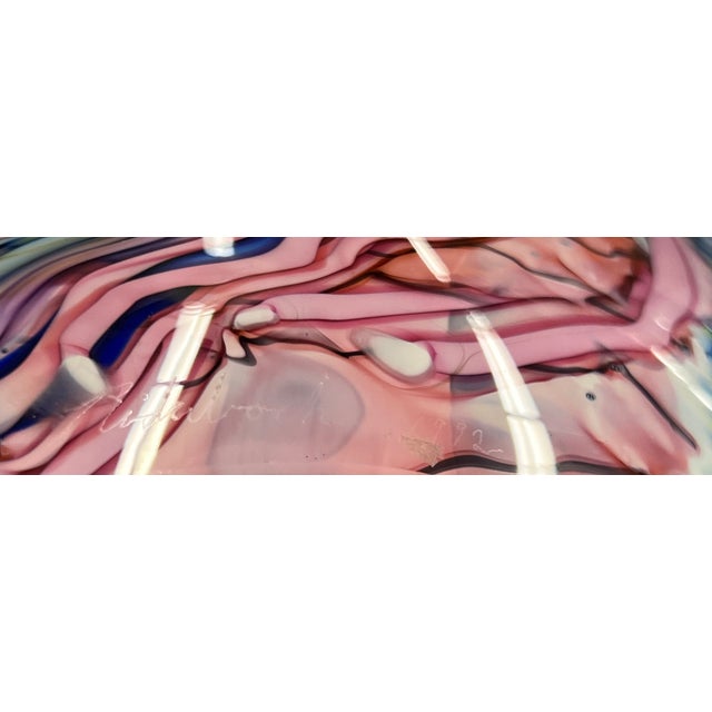 Vintage 1992 Oceanic Wave Series Hand-Blown Glass Vase by Peter ...