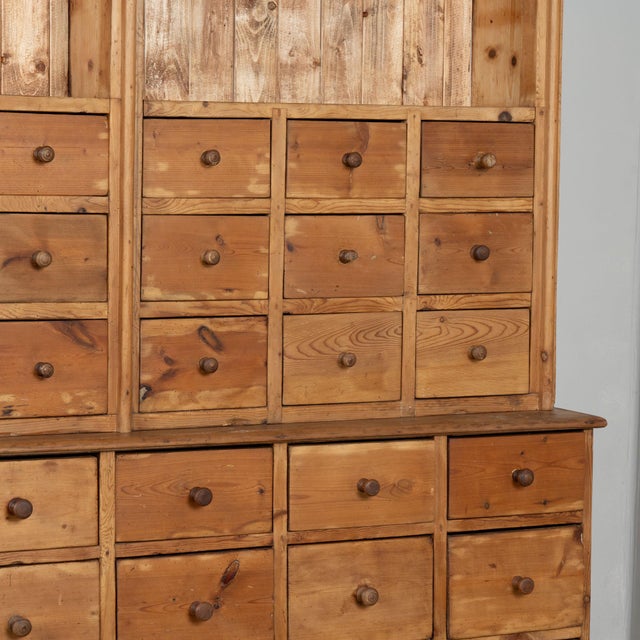 19th Century Large Pine Apothecary Display Cabinet With 57 Drawers ...