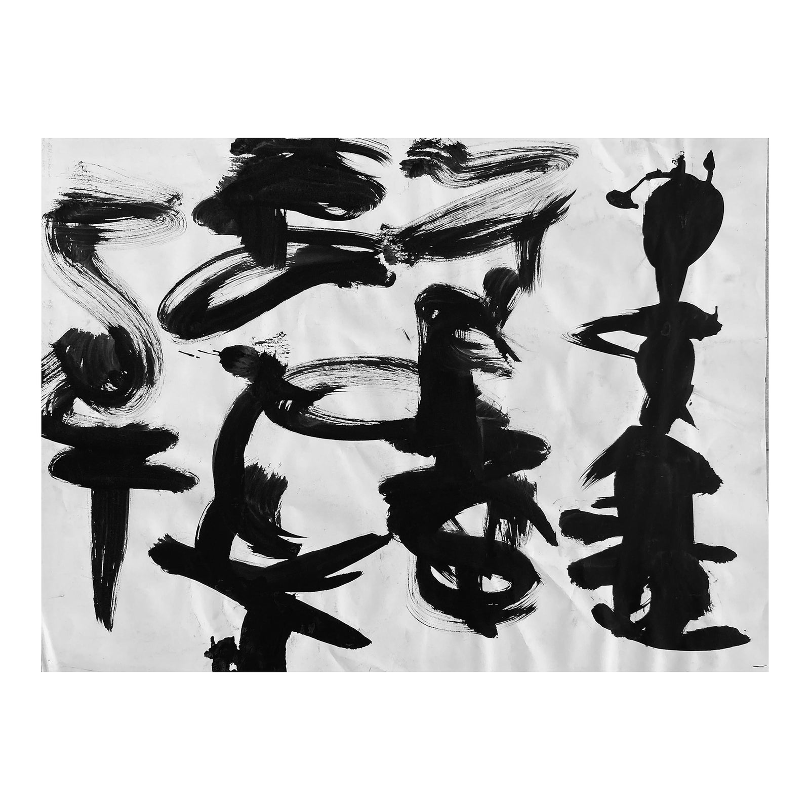 Richard Snyder Abstract Totem Painting | Chairish