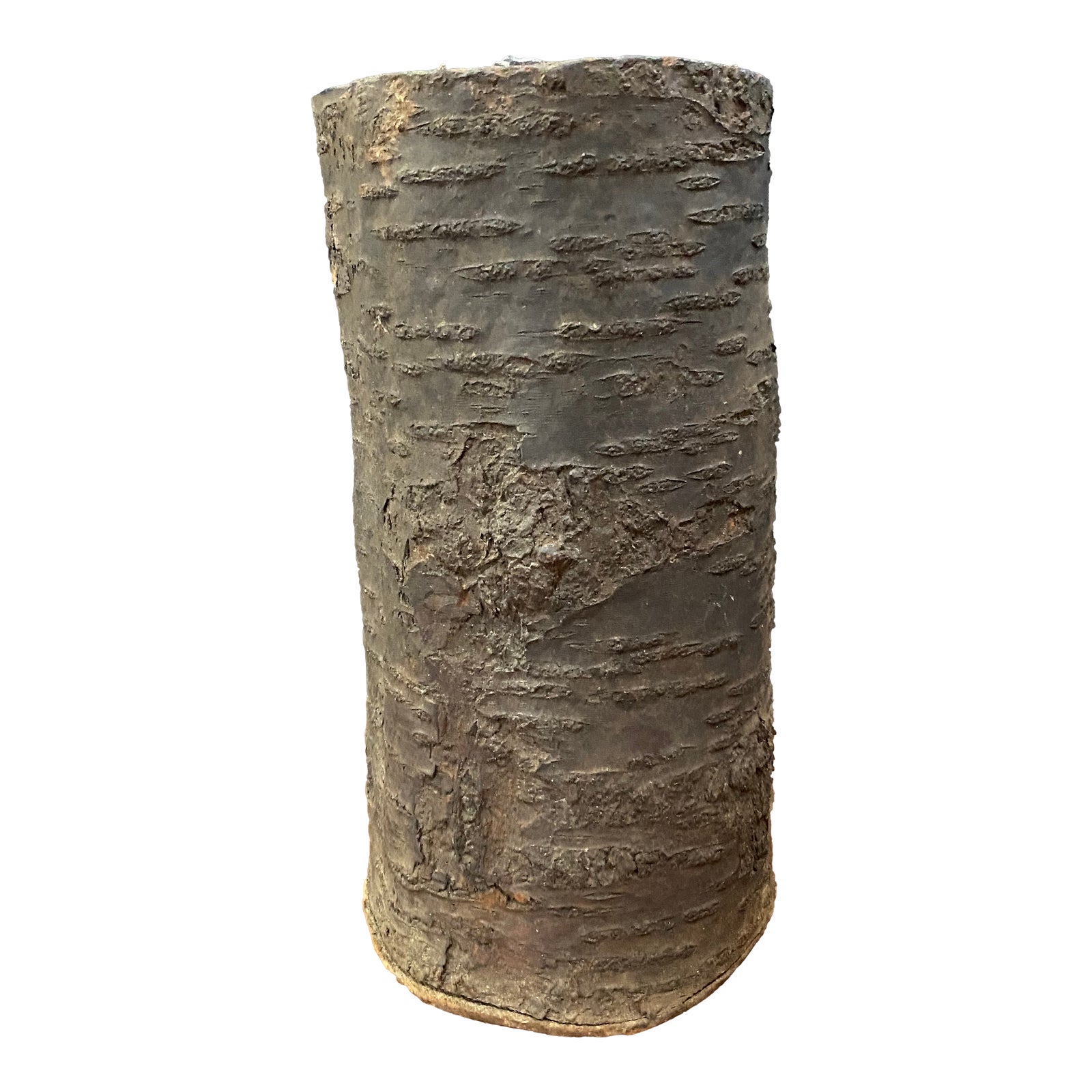 Primitive Small Antique Hollowed Out Tree Trunk Vessel Vase | Chairish