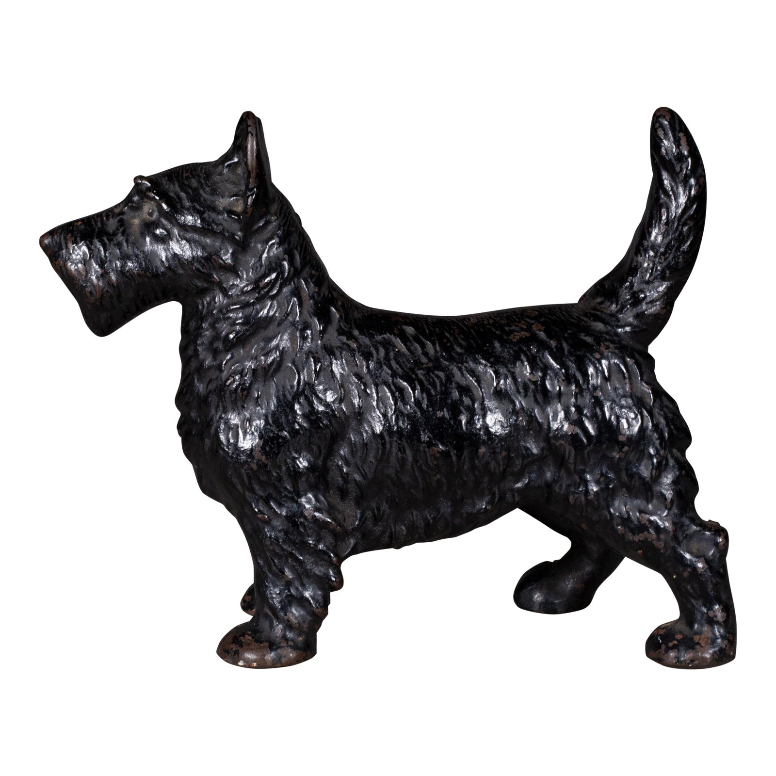 Cast Iron Scotty Dog Doorstop by Hubley C.1910-1940 | Chairish