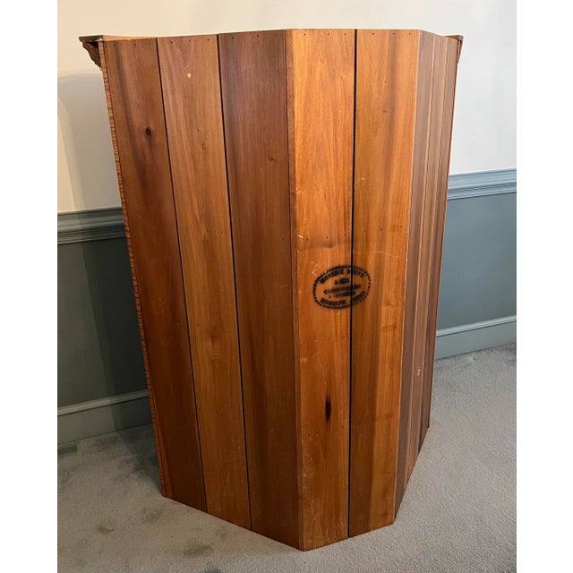 1990s Benchmade David T. Smith Tiger Maple Corner Cabinet | Chairish