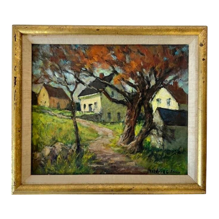 Original Framed Oil on Board Cape Cod Autumnal / Autumn/ Fall Landscape ...