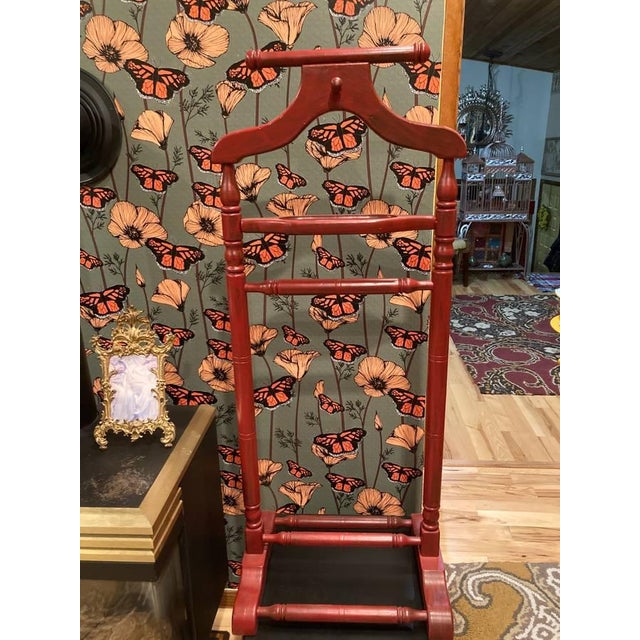 Vintage Ethan Allen Wood Butlers Tree Wardrobe Rack | Chairish