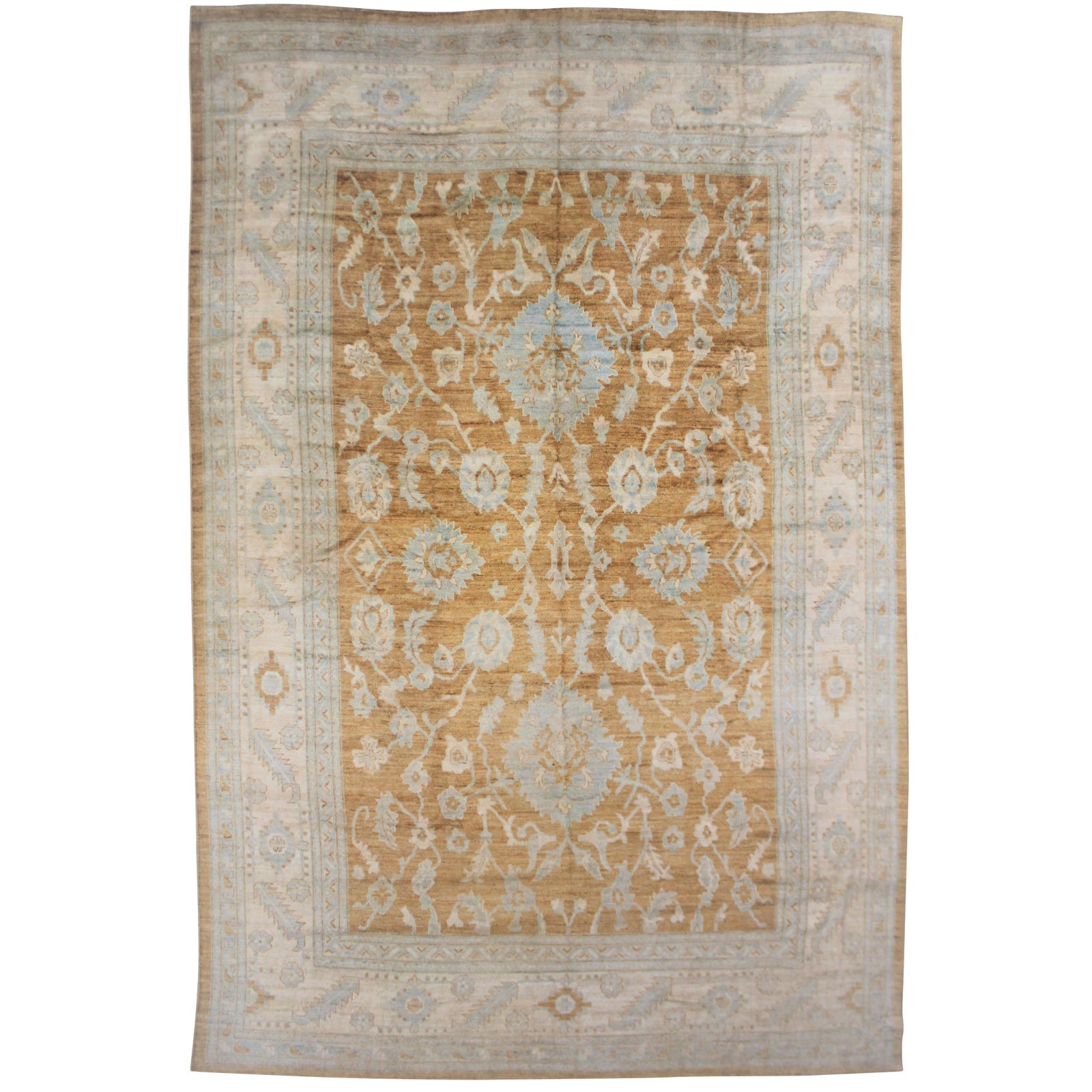 Aara Rugs Inc. Hand Knotted Fine Oushak Rug - 12′8″ × 15′10″ | Chairish