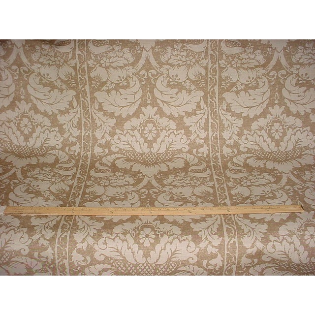 Brunschwig Et Fils Elgin Damask in Coffee - Lotus Floral Linen Hand ...