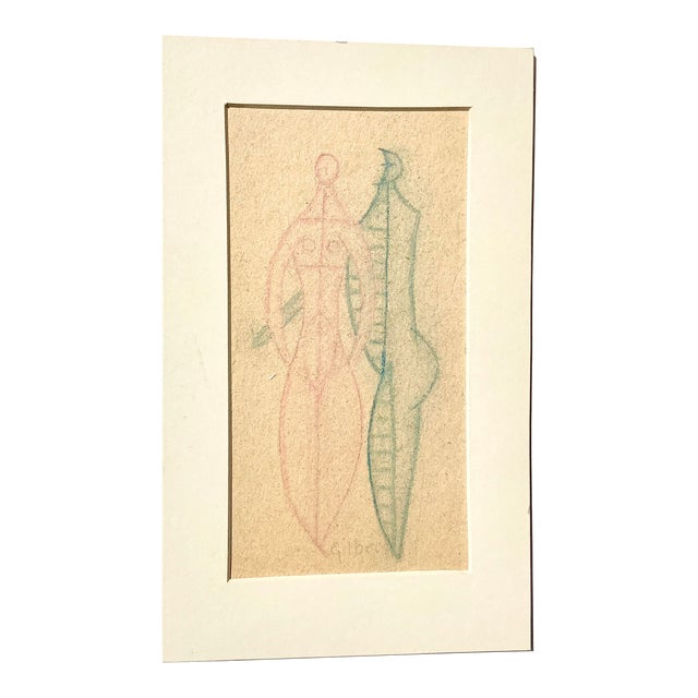 1960s Robert Gilberg Figure Study Drawing | Chairish