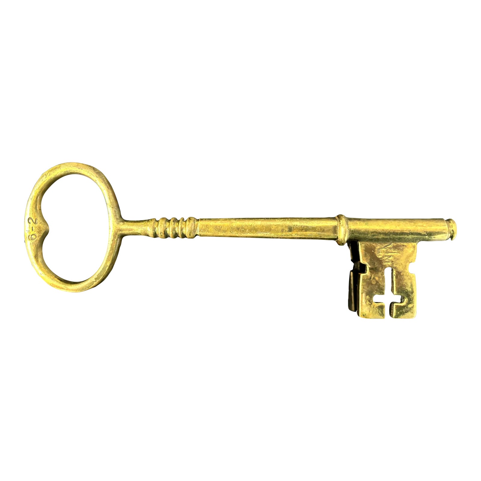 Vintage Brass Skeleton Key Decorative Object / Paperweight | Chairish