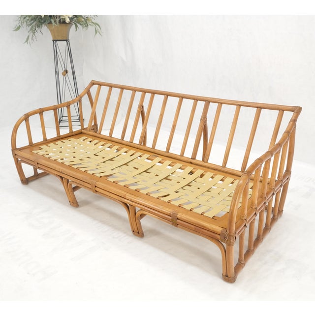 Ficks Reed Rattan Bamboo Mid Century Modern Sofa Frame | Chairish