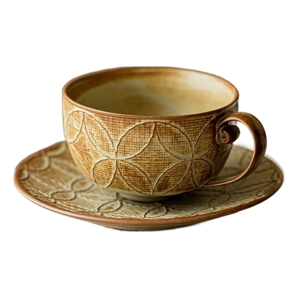 Charcoal-Roasted Copper Coin Grass Coffee Cup | Chairish