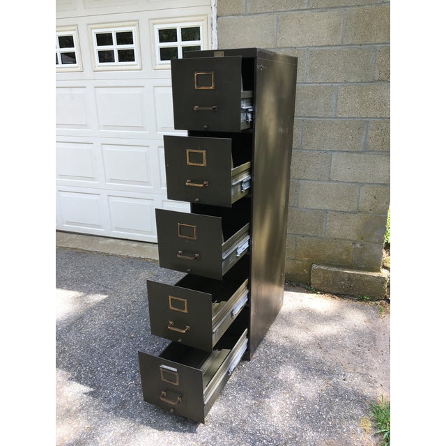 Vintage General Fireproofing Co. Industrial 5 Drawer “Allsteel” File ...