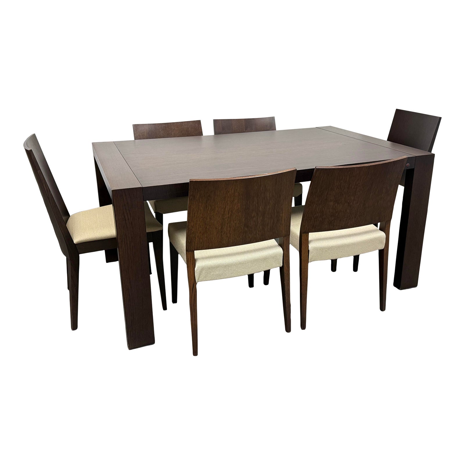 Calligaris Extension Dining Table + Six Side Dining Chairs, Set of ...