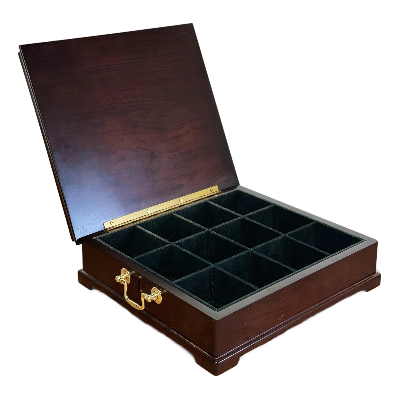 Vintage Bombay Company Wood and Velvet Lined Tea Chest | Chairish