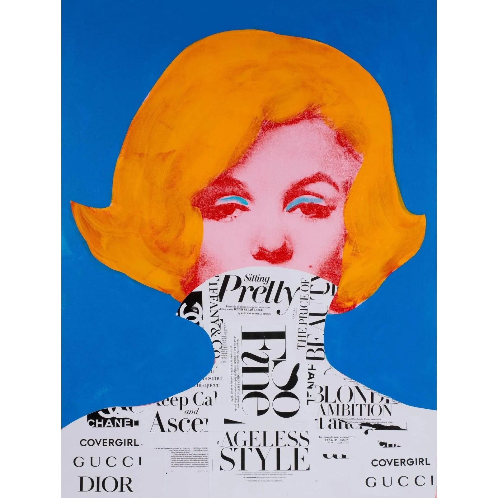 Marilyn Monroe Portrait Painting by Dane Shue | Chairish