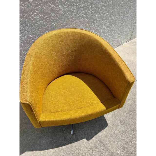 Mid 20th Century Mid-Century Modern Barrel/Swivel Lounge Chair in Dijon ...