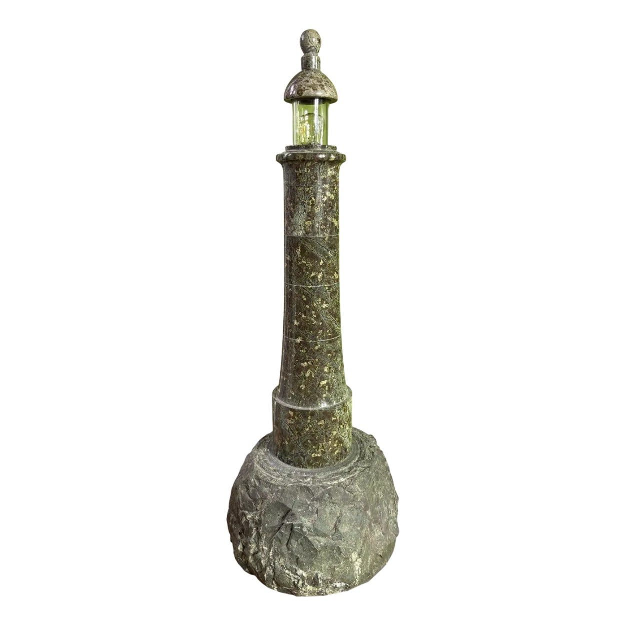 English Serpentine Stone Lighthouse Lamp 1930s by Unknown for Unknown ...