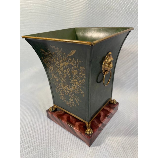 Vintage French Style Tole Cachepot Jardinieres - a Pair | Chairish