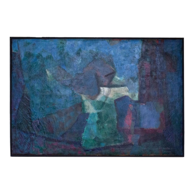 Signed “Cascades” Abstract Oil on Canvas Painting by Martin Friedman ...