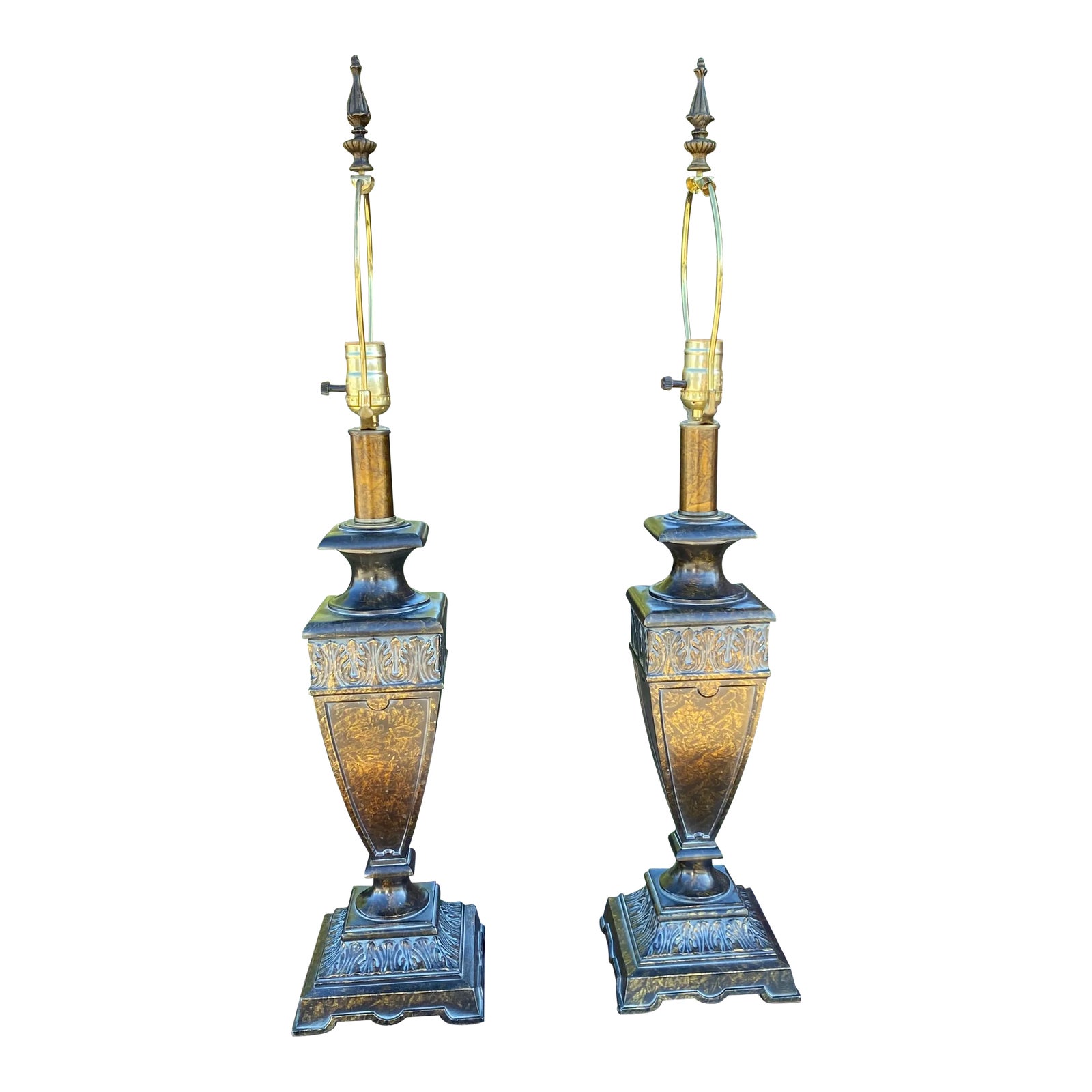 1980s Berman Constructed Metal Lamps - a Pair | Chairish