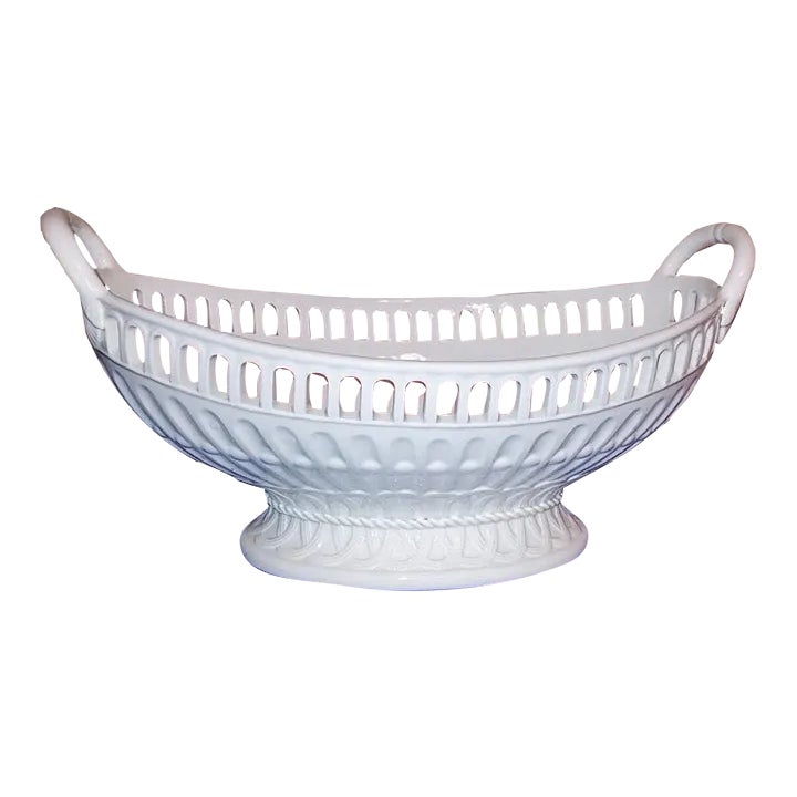 Antique 19th Century Wedgwood Creamware Chestnut Basket | Chairish