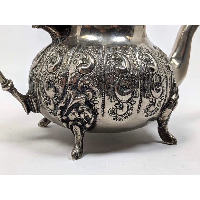 Antique Middle East Silver Tea Pot | Chairish
