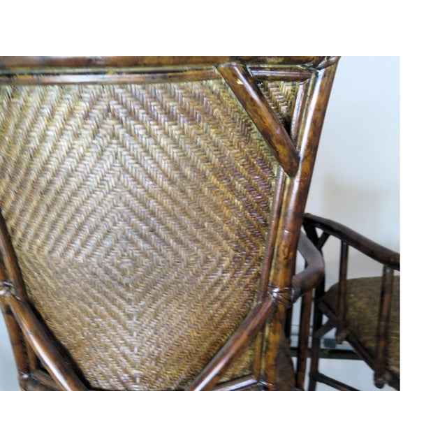 Vintage McGuire Style Cane and Thatch Chairs - a Pair | Chairish