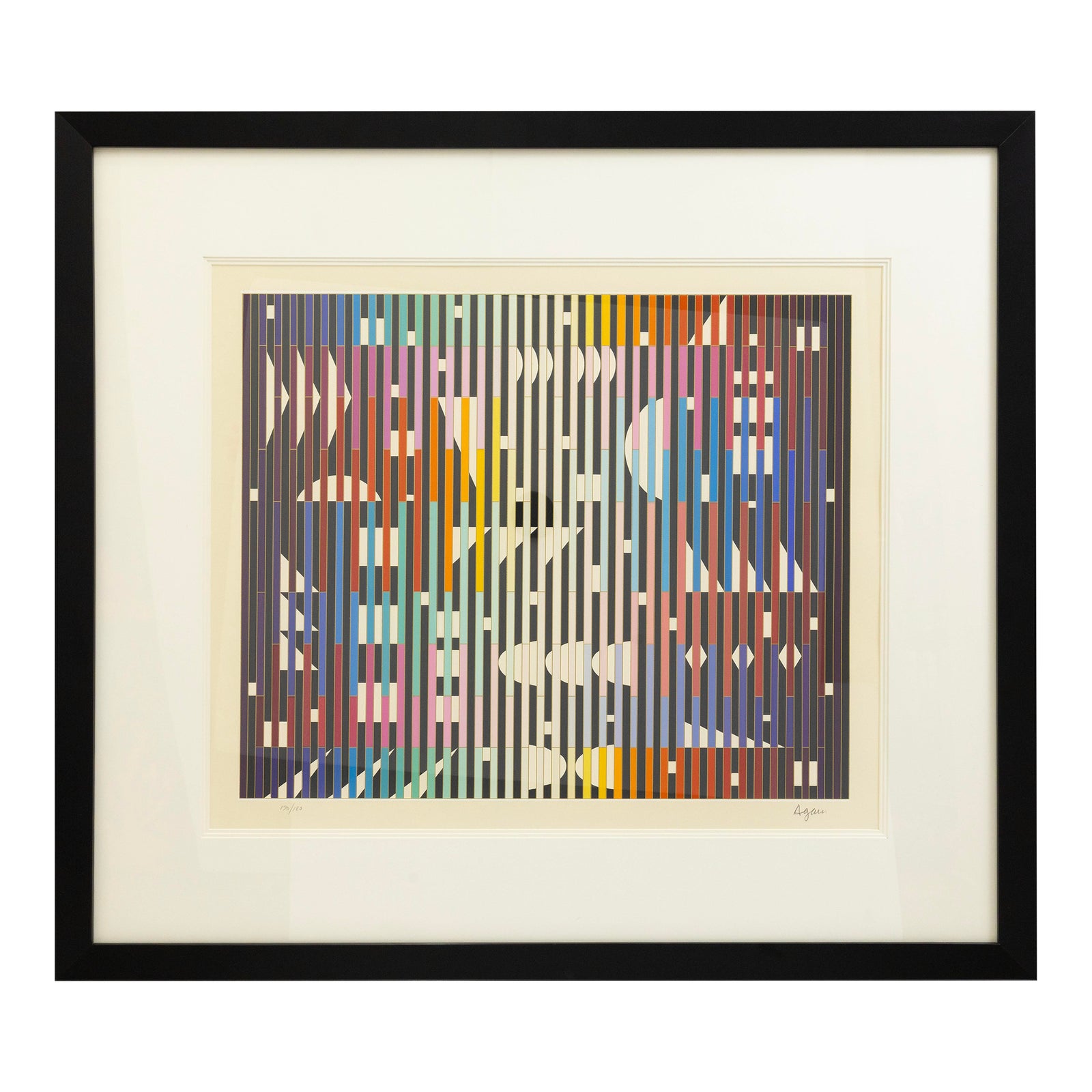 Yaacov Agam Sparkling Night Rainbow 1981 Signed Op Art Serigraph 170/ ...