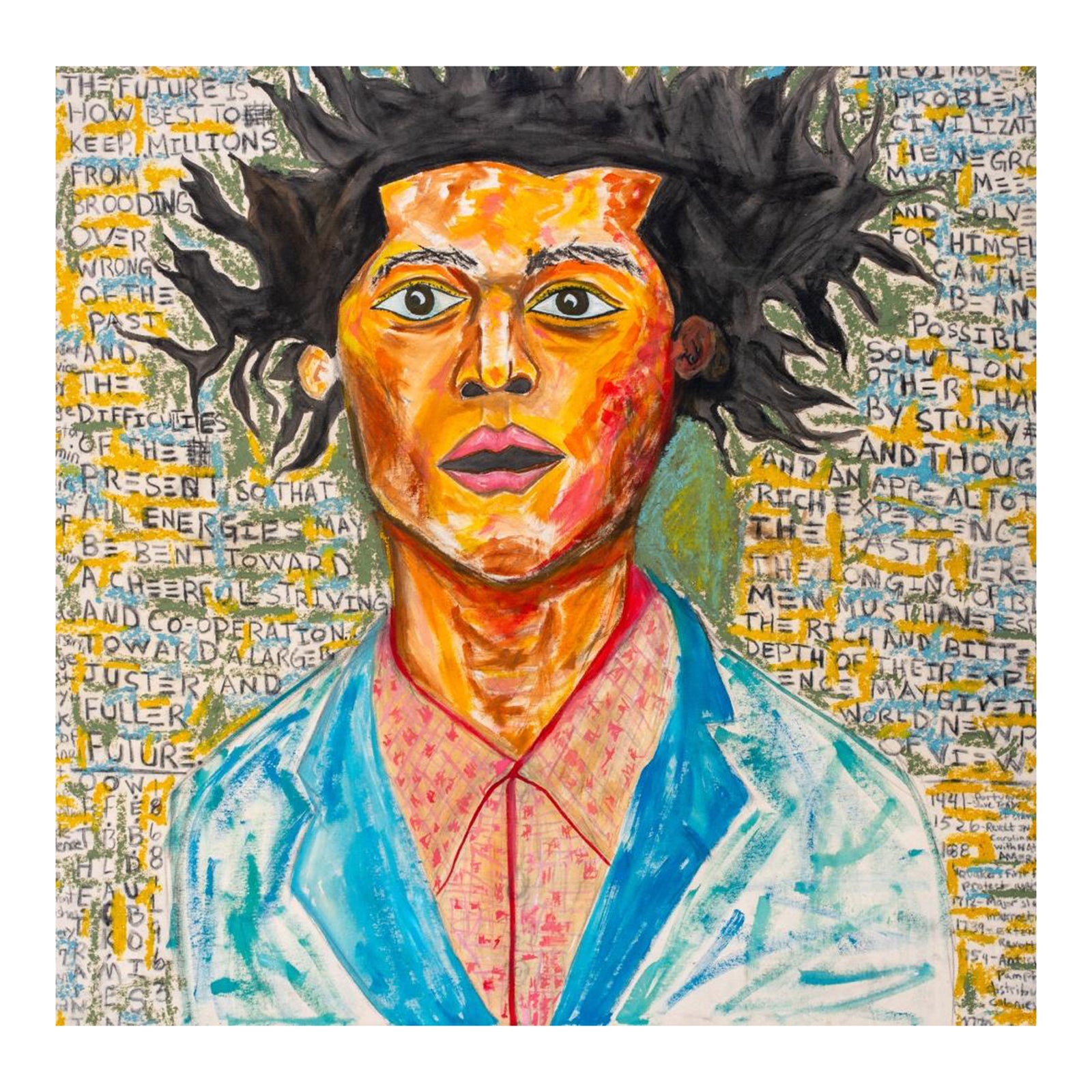 Orielle Caballos Ode to Basquiat Acrylic on Canvas | Chairish