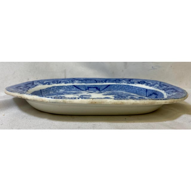 Small Antique Twigg Pottery Blue Willow Serving Plate/ Tray From ...